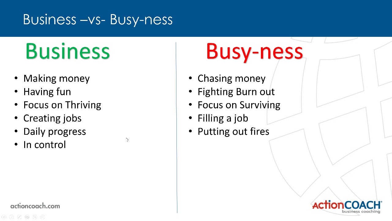 Business or Busy-ness? - YouTube