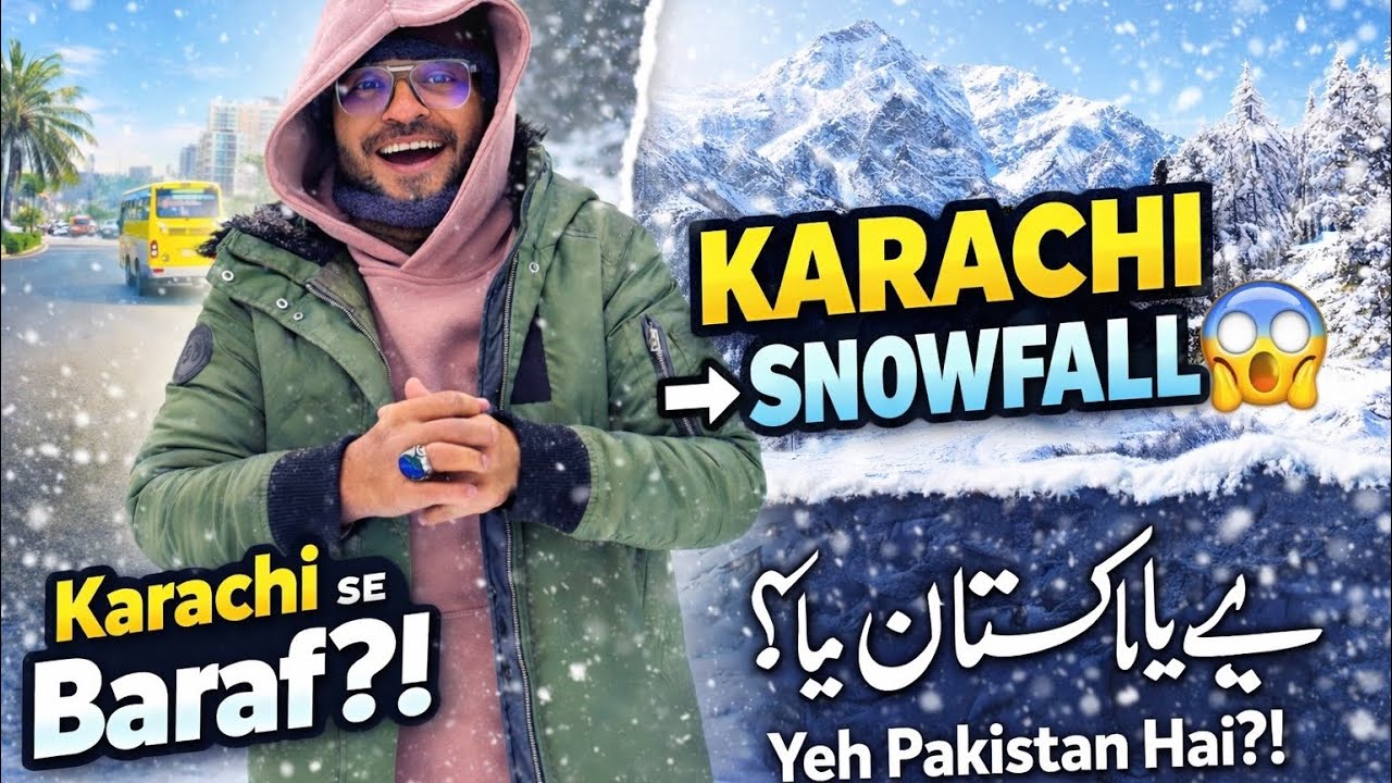 Karachi Se Snowfall 😱 | Yeh Pakistan Hai | @Muajwithussman - YouTube