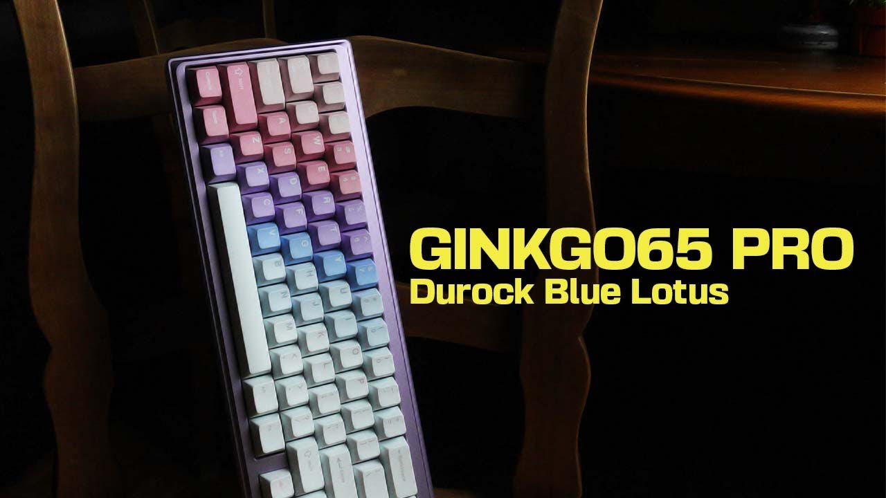 Ginkgo65 Pro // Durock Blue Lotus // Custom Keyboard Typing - YouTube
