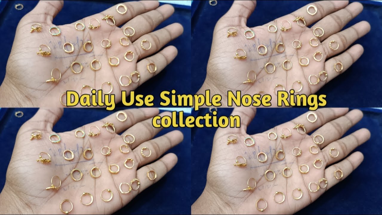Every day use gold nose ring design | Sone ki nathuni Designe - YouTube