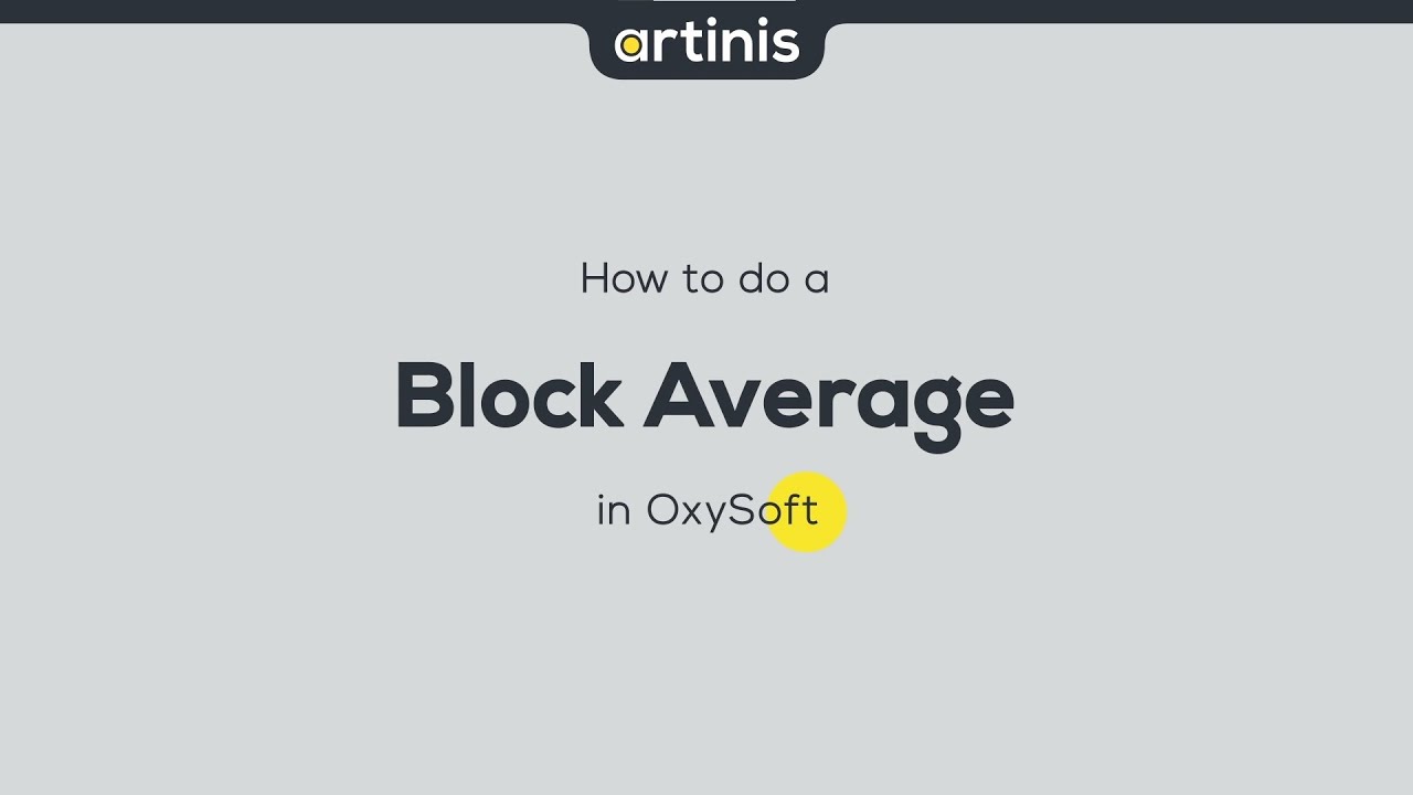How to do a block average in OxySoft - YouTube