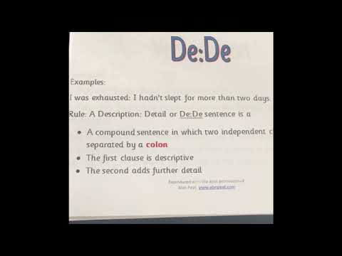 De De sentence structure- use of a colon - YouTube
