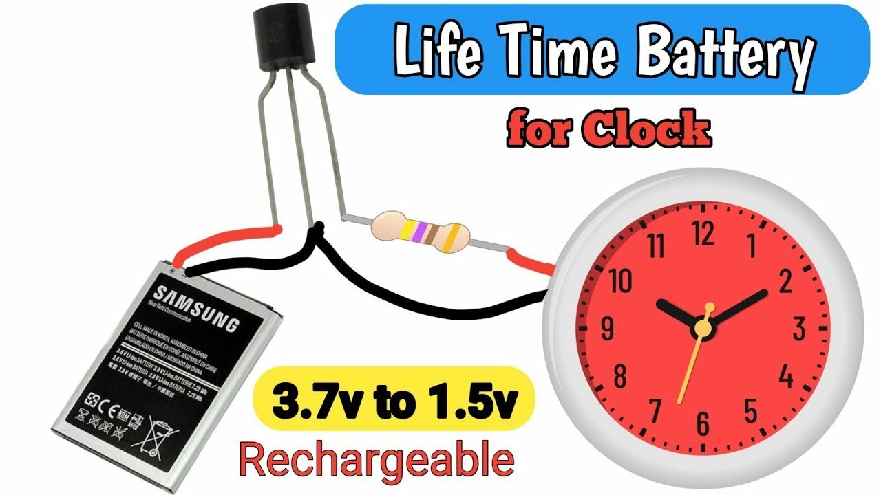 Lifetime battery for clock||3.7v to 1.5v converter - YouTube