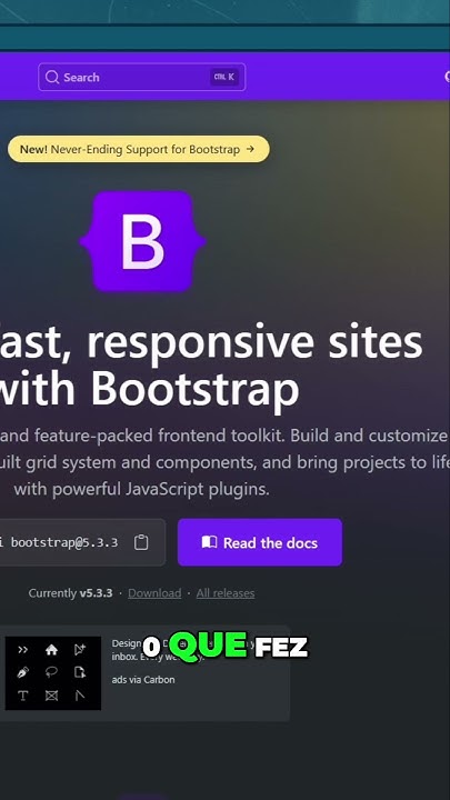 Novidades Do Bootstrap 5 Versão Atual E Dicas De Uso Opensource Gratis Bootstrap Youtube