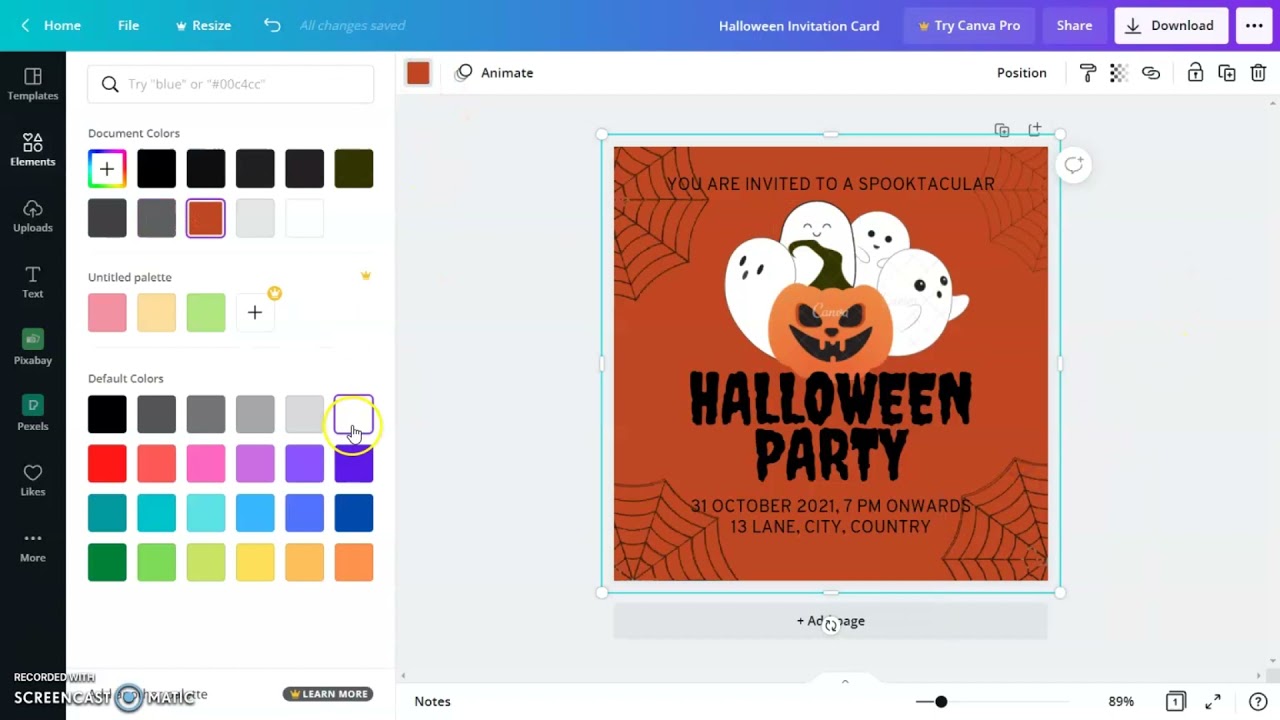 How To Create A Halloween Invitation Card In Canva How To Create How To Create A Halloween Invitation Card In Canva How To Create
