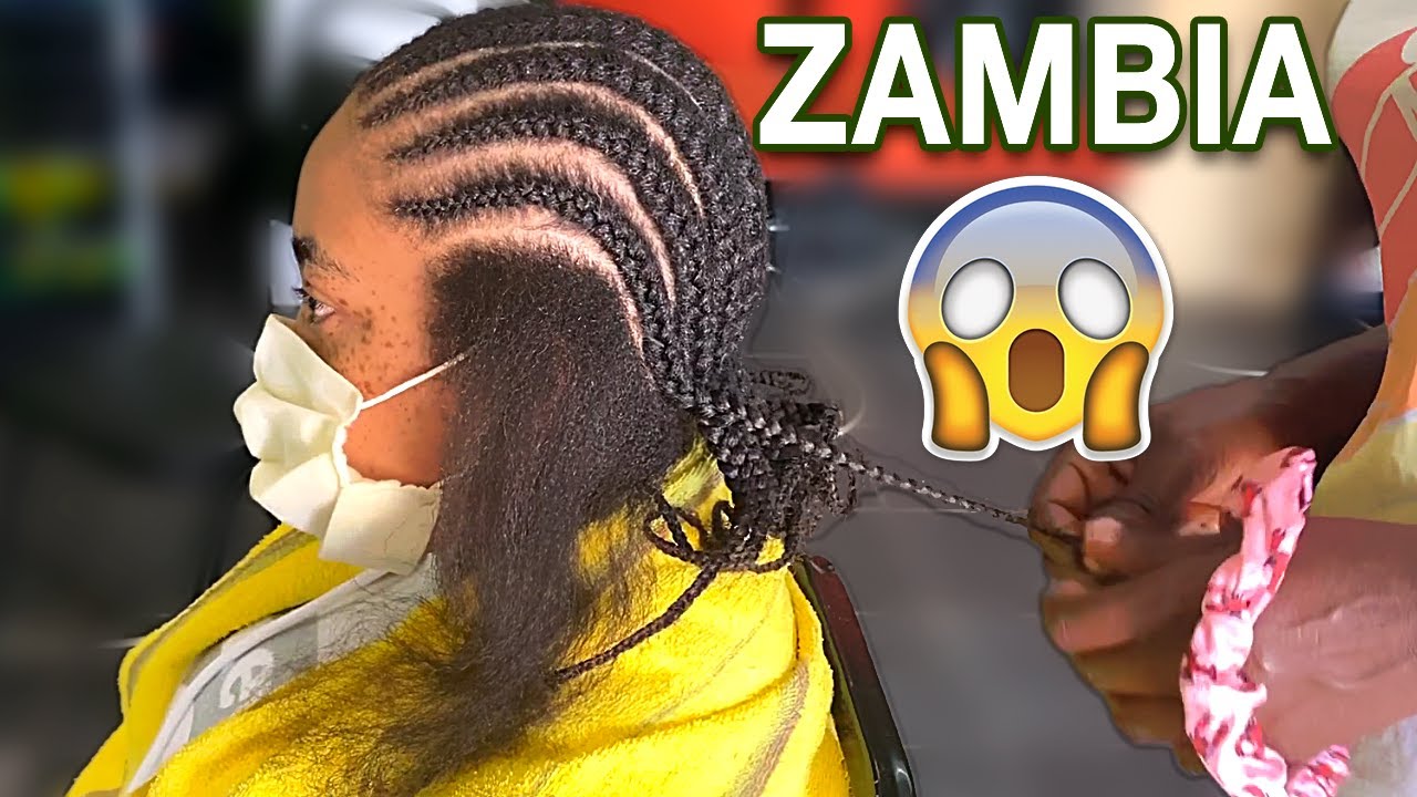 I TRIED GETTING BRAIDS AT A LOCAL HAIR SALON IN ZAMBIA (AFRICA) - YouTube