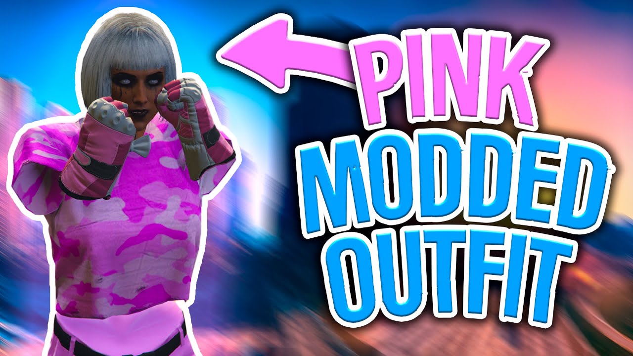 💗GTA ONLINE | PINK FEMALE MODDED OUTFIT | РОЗОВЫЙ ЖЕНСКИЙ МОД КОСТЮМ ...