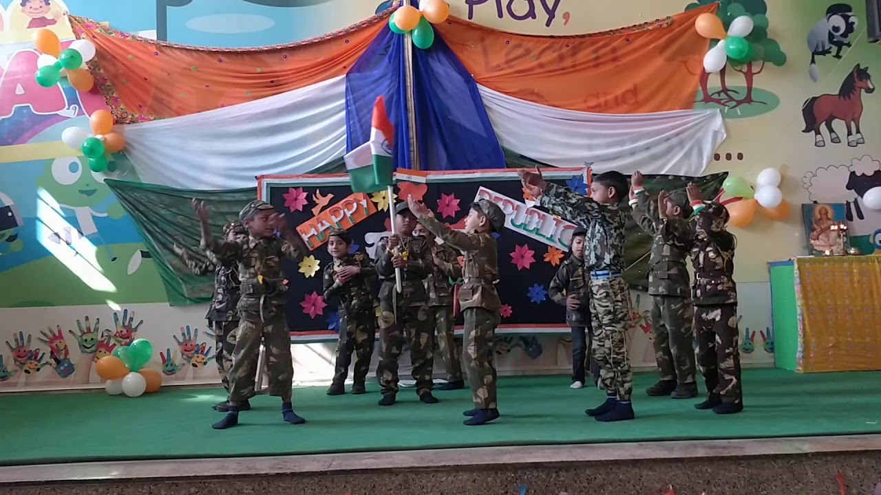 UKG class performance on Republic Day - YouTube