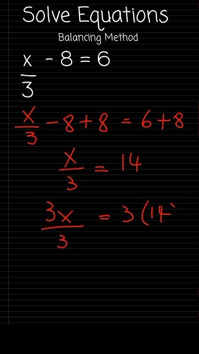 Solve Equations Balancing Method - Easy Maths - YouTube