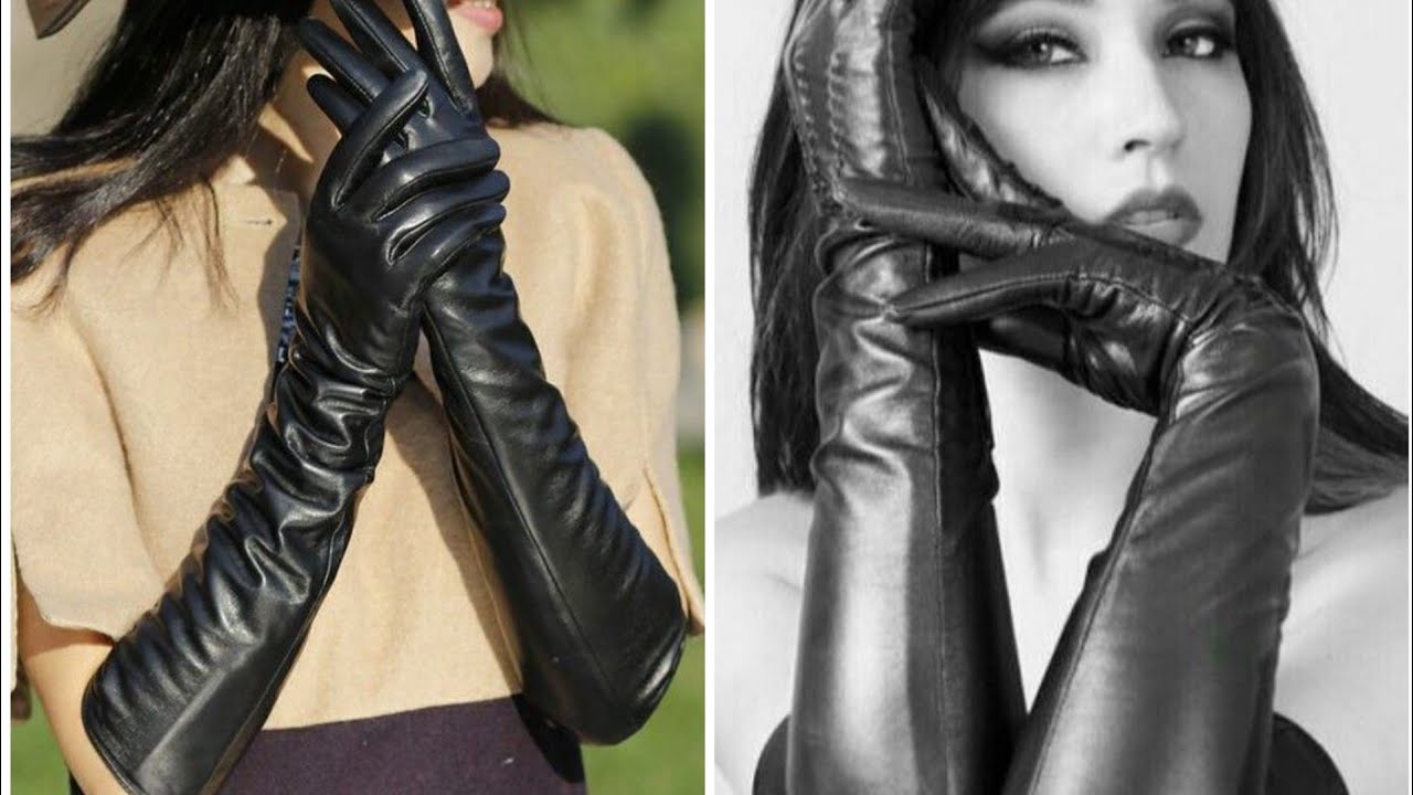 Asymmetric collection of leather latex long gloves designs ideas - YouTube