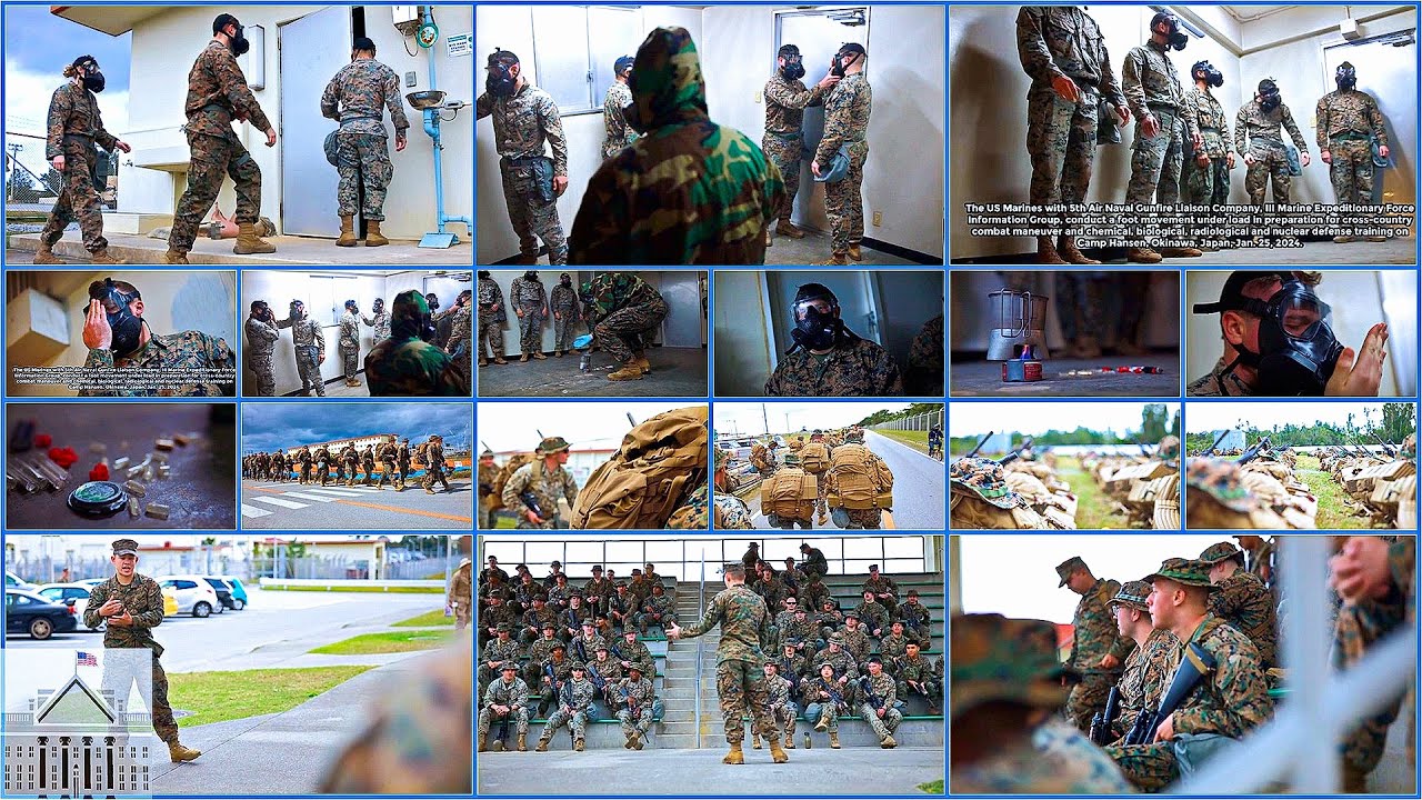 US Marines | Foot Movement & CBRN Defense | Camp Hansen, Okinawa - YouTube