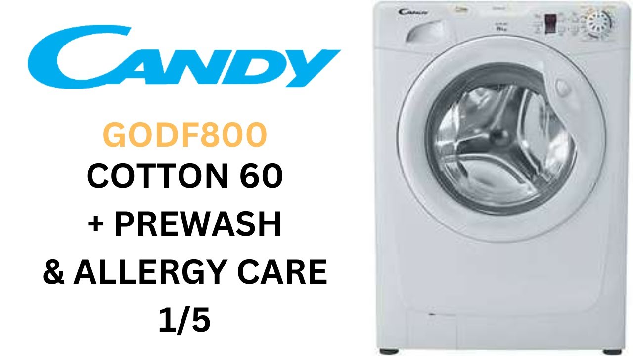 Candy Grando' GODF800 Washing Machine - Cotton 60 + Prewash & Allergy ...