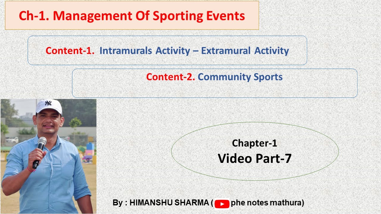 Intramurals & Extramurals Activity, Management Of Sporting Events - YouTube