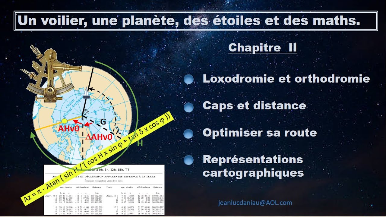 2: loxodromie et orthodromie, caps et distances, optimiser sa route ...