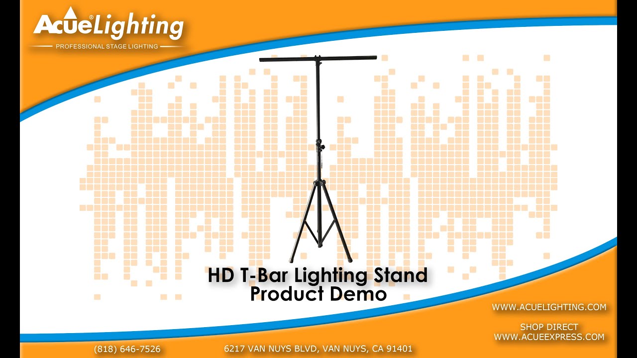 Aluminum T Bar Light Stand Product Video Demo By Acue Lighting / Dj ...