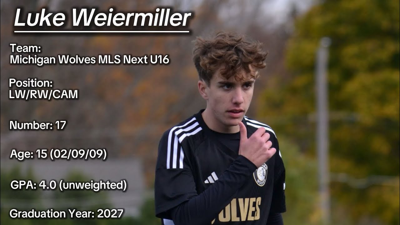 Luke Weiermiller Highlight Video | Michigan Wolves MLS Next 2009 | Left ...