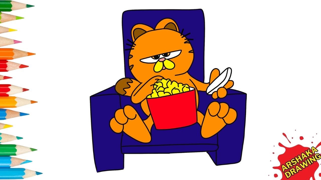 The Garfield Cat Drawing Tutorial Easy Step by Step | How to Disney ...