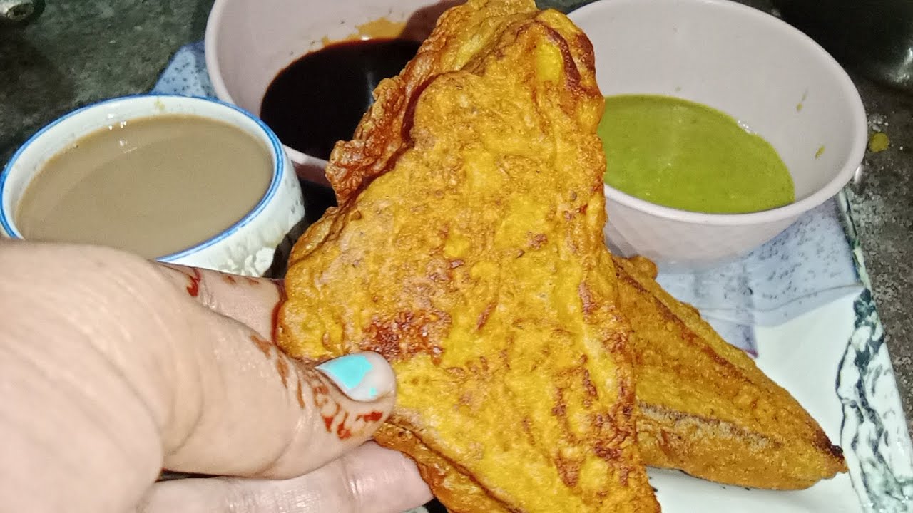 easy to make tasty breakfast bread pakoda #breadpakora #breadrecipe # ...