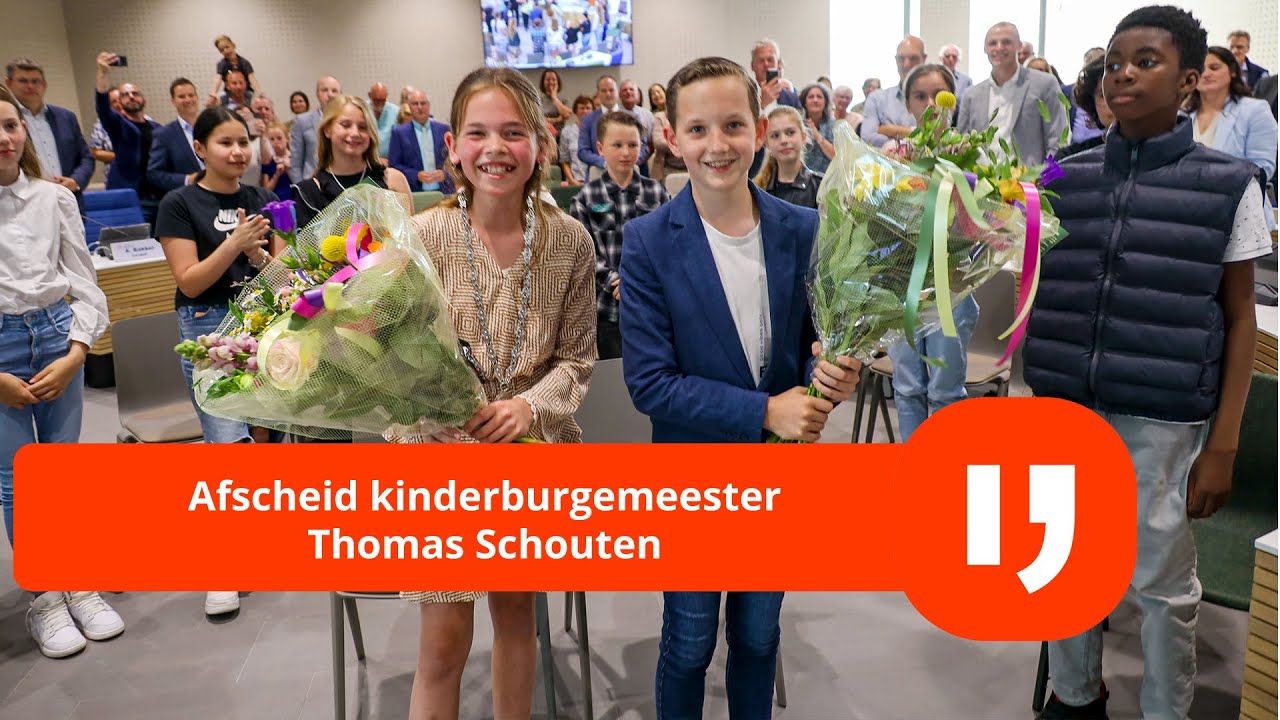 Afscheid kinderburgemeester Thomas Schouten - YouTube