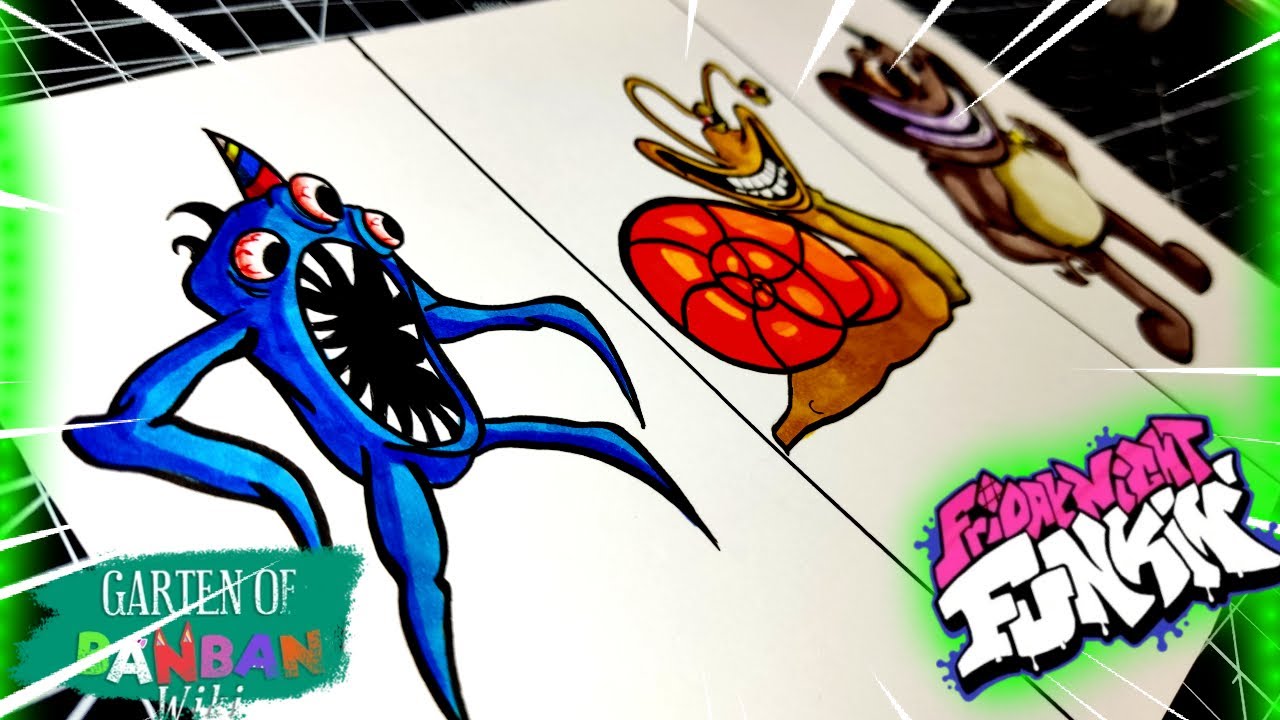 DIBUJO FRIDAY NIGHT FUNKIN vs GARTEN OF BANBAN CHAPTER 2 | FNF VS ...