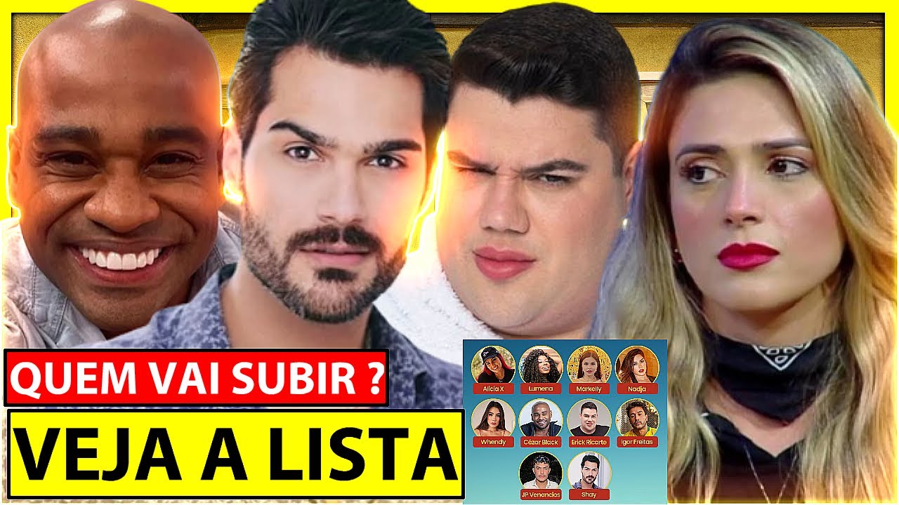 💥CESAR BLCAK, SHAY, ERICK E NADJA NO PAIOL? VEJA LISTA ! NOVAS IMAGENS ...