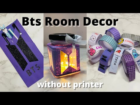 BTS Roomdecor without printer 💜 / Bts diy / Tiktok / Save your money by doing this at home