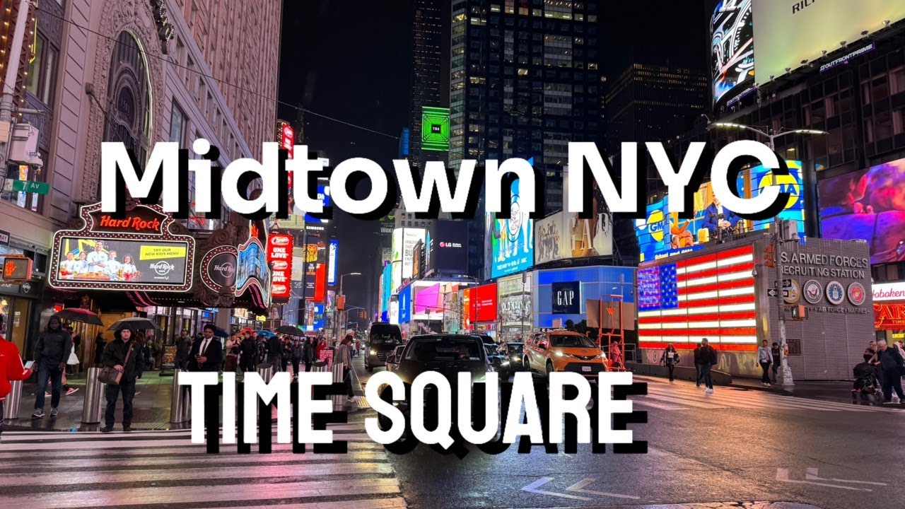 🔴 NYC Live Caminando Manhattan Midtaown Time Square 🌧️☔️ - YouTube