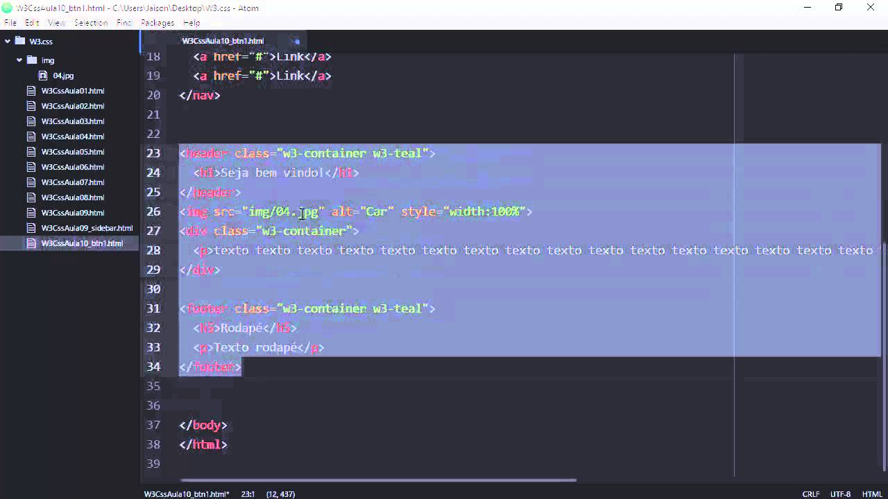 Framework W3css Curso Completo Parte 10 Barras De Navegação Lateral Youtube