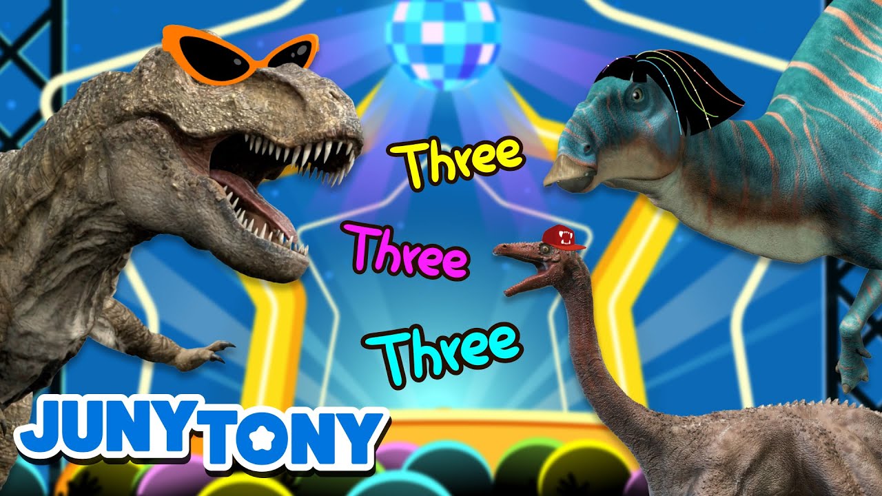 🦕🦖🦕 There Are Three Dinosaurs in the House | Dinosaur Dance Version ...
