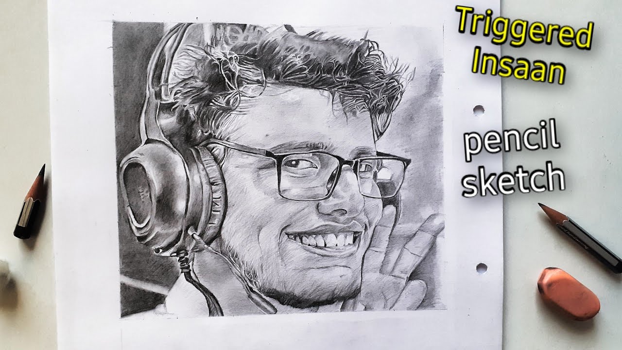 drawing Triggered Insaan |pencil sketch (nischay malhan) wonderbharat ...