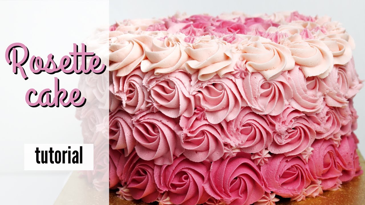 PINK Ombre Rosette Cake | TUTORIAL - YouTube