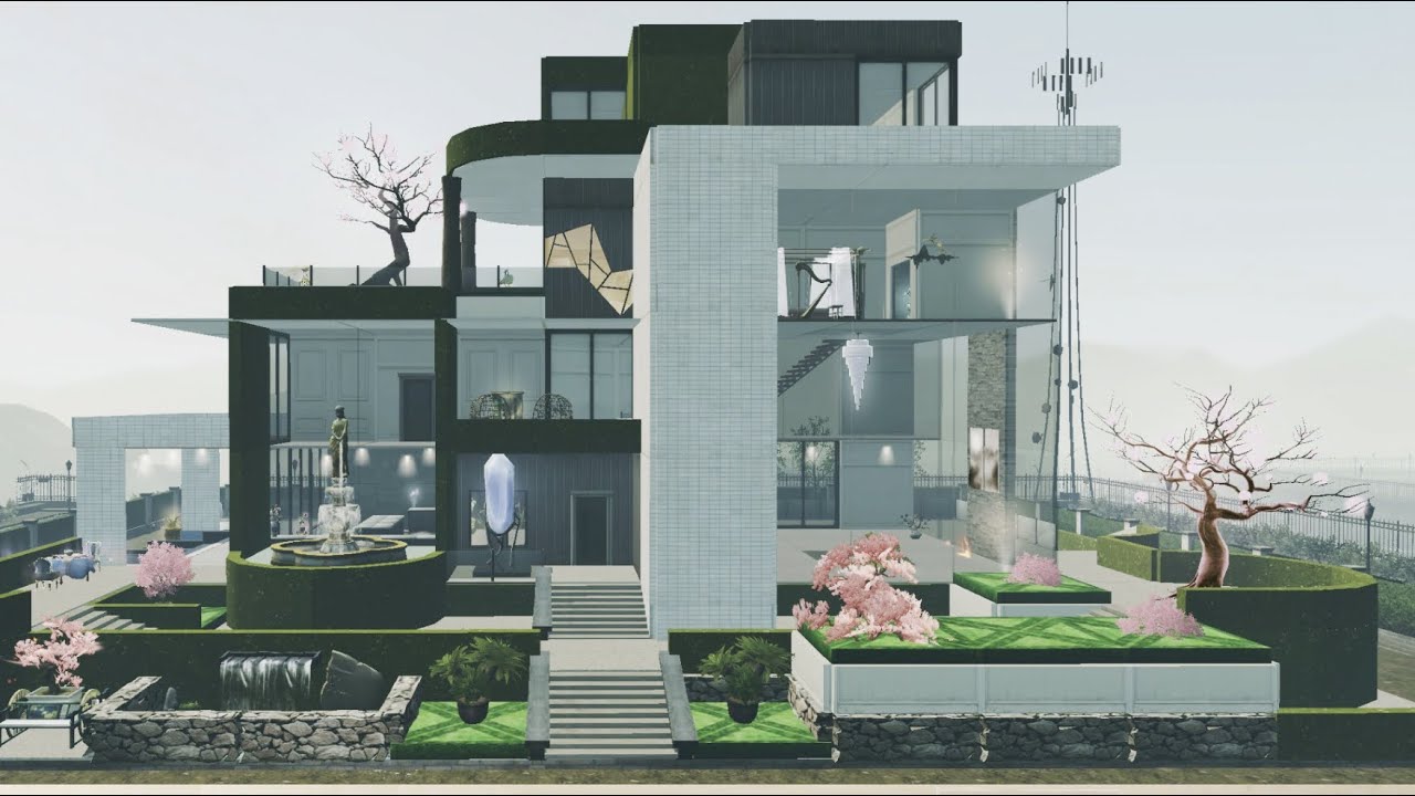 LifeAfter Manor Design: Modern Double Manor. - YouTube