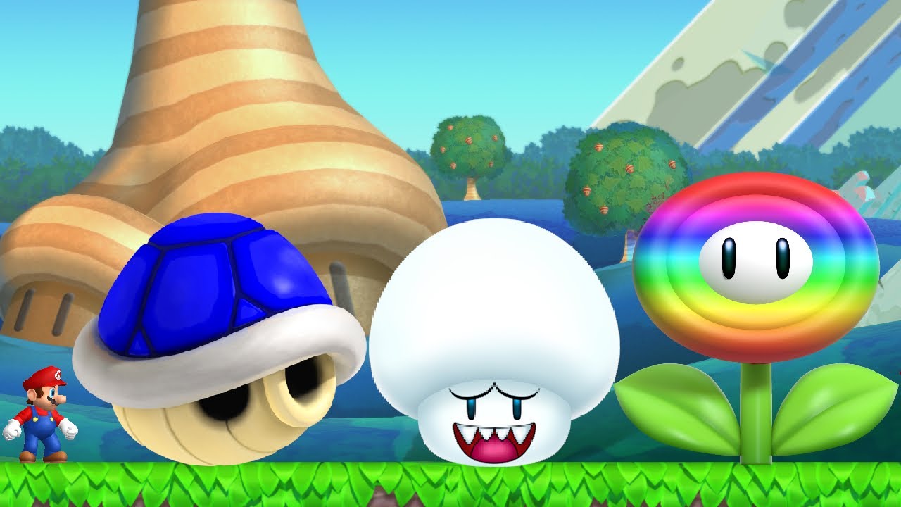 Can Mario Collect the Ultimate Ghost Mushroom, Blue Shell,Rainbow ...