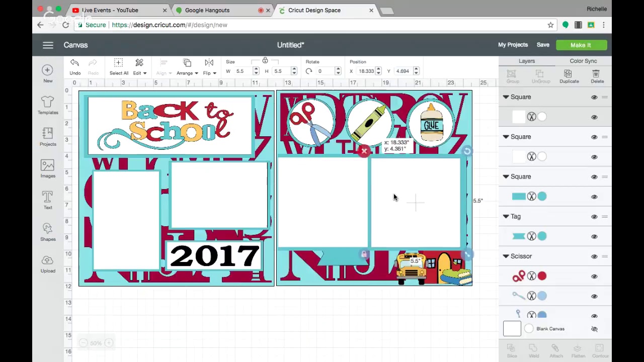Creating a layout in Cricut Design Space - YouTube