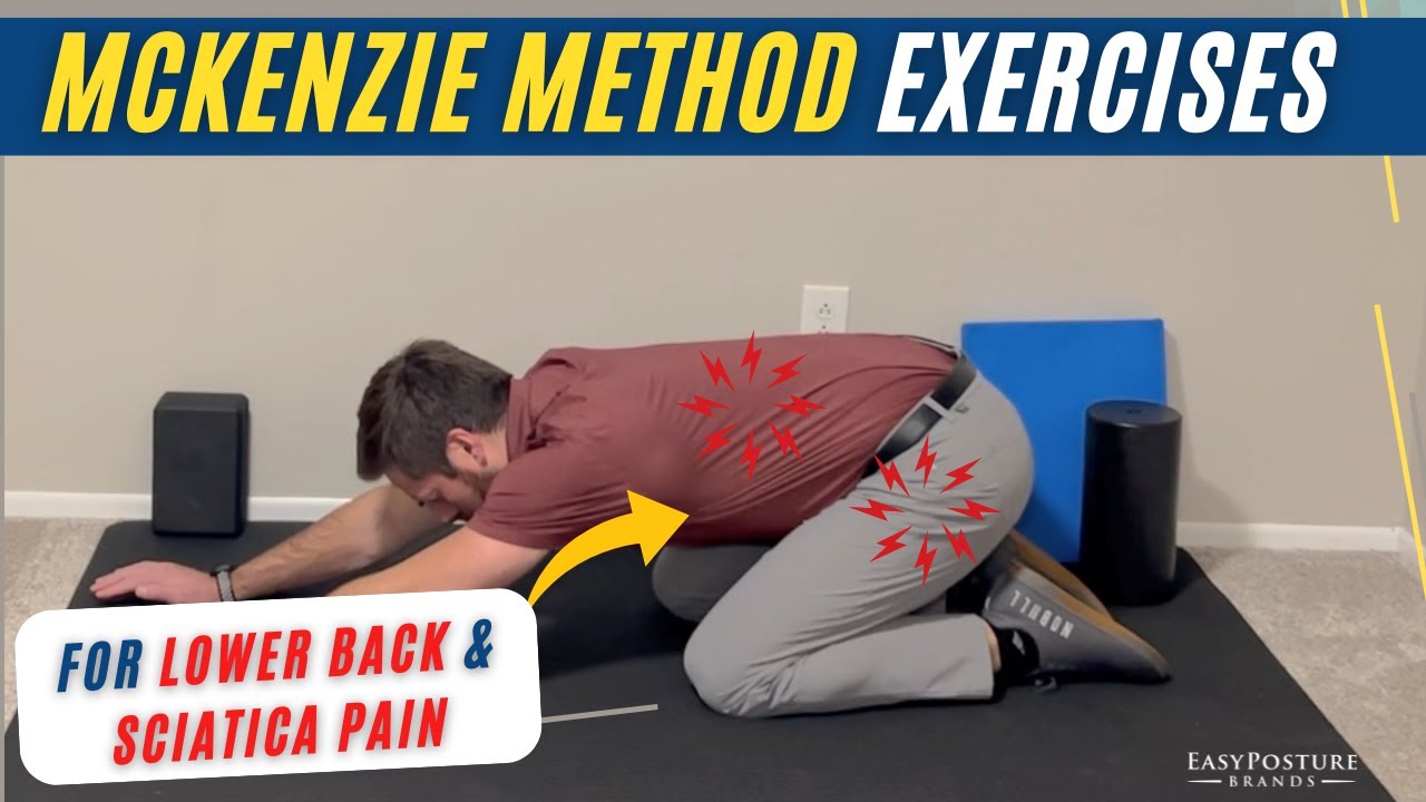 FIX Lower Back & Sciatica with 4 McKenzie Method Exercises - YouTube