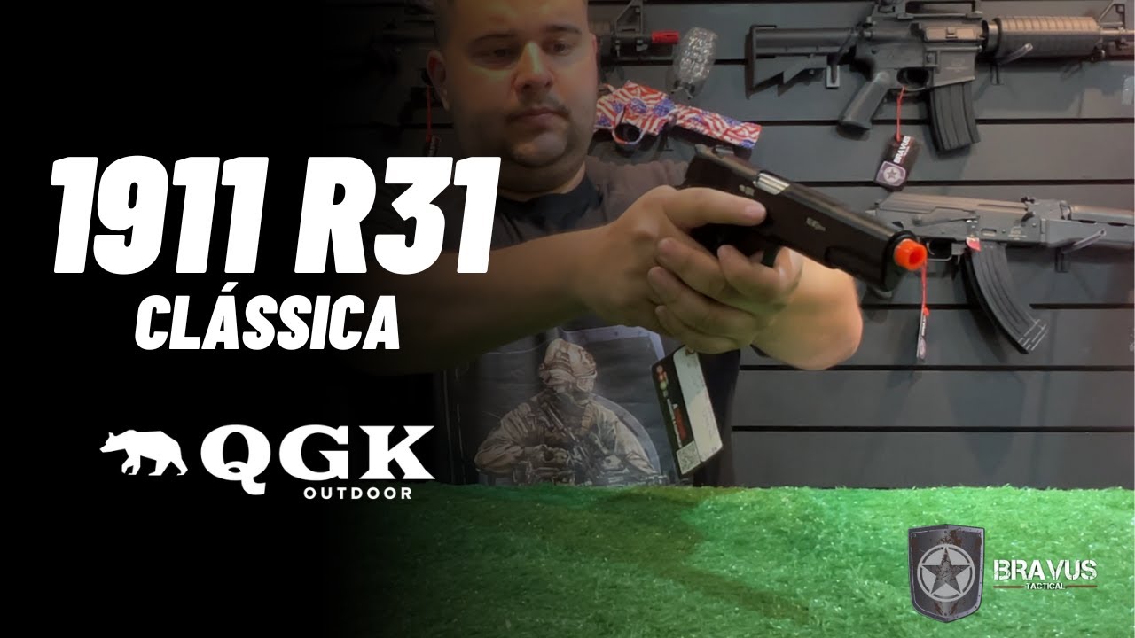 Review Pistola de Airsoft GBB M1911 A1 R31 Full Metal c/ Blowback - QGK ...