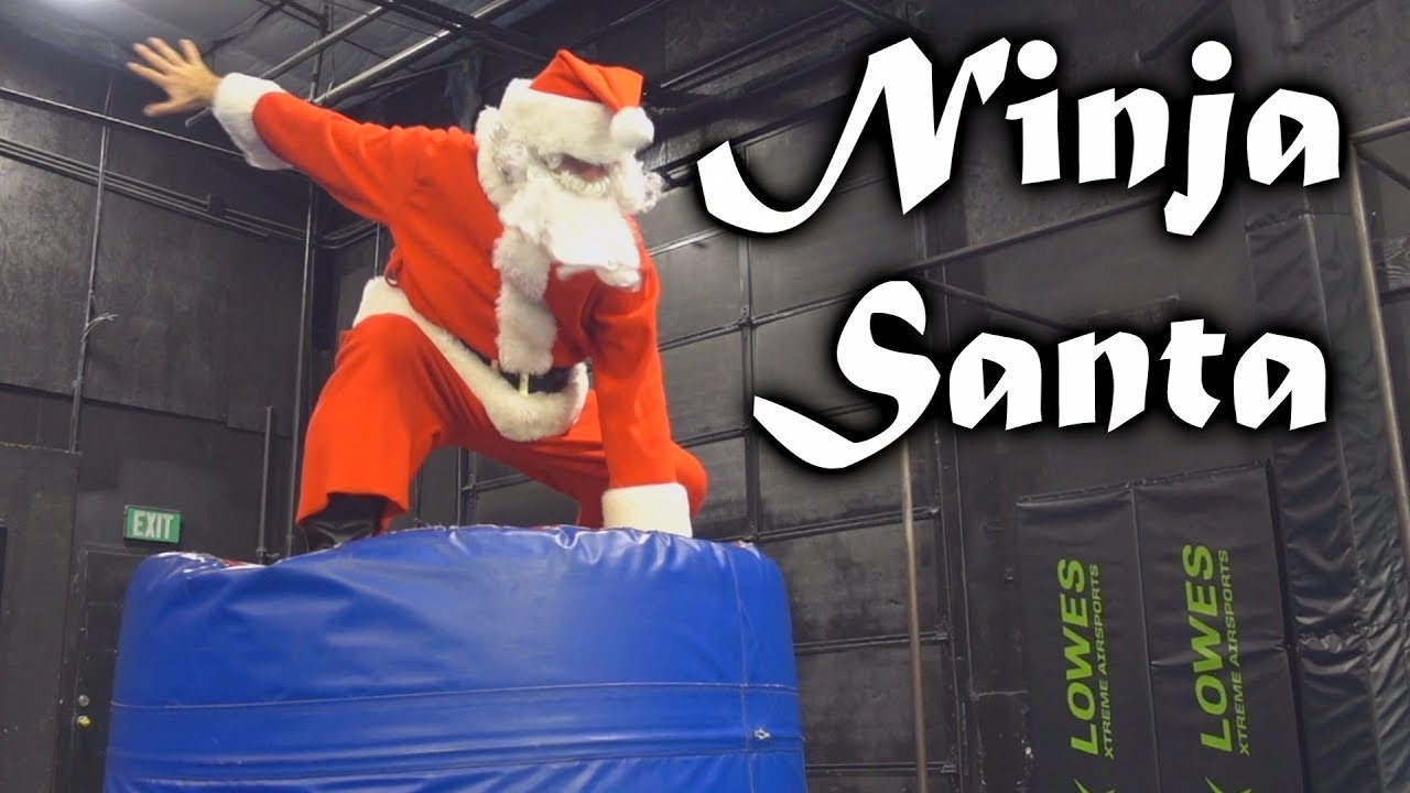 NINJA SANTA | Parkour Gym Training - YouTube