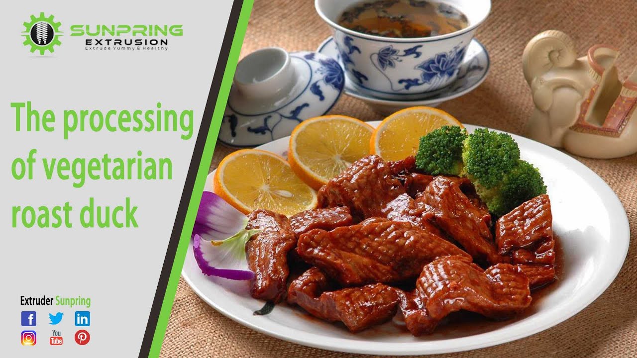 TVP/TSP food,The processing of vegetarian roast duck/TVP/TSP Food - YouTube
