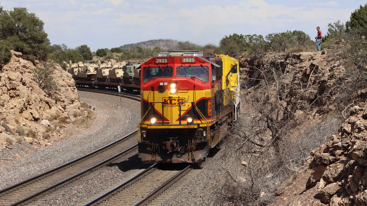 05/15/2021 Railfanning Cosnino Feat. KCS 3925 Leading Military Train w/ EMDX 7204, CP, NS & More ...