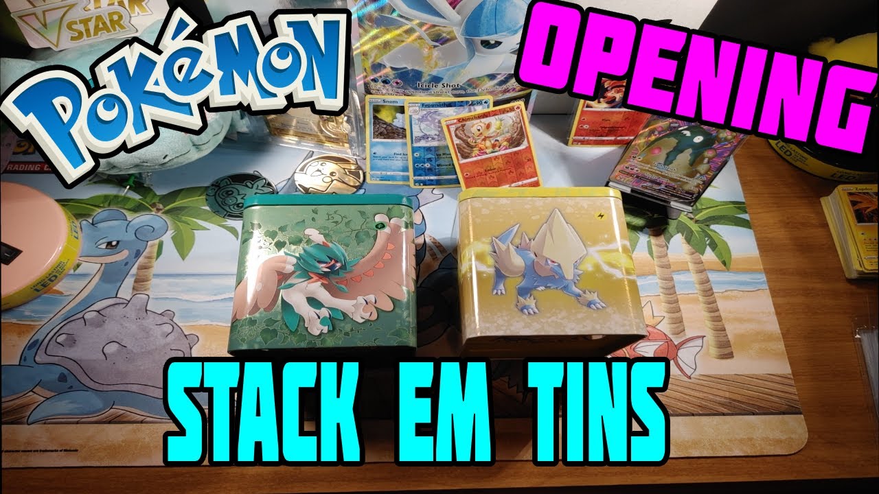 pokemon Stack em Tin opening - YouTube