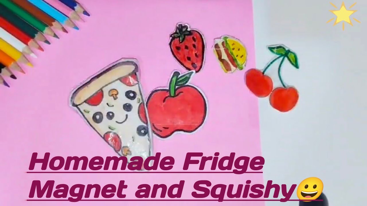 Homemade Fridge Magnet and squishy - YouTube