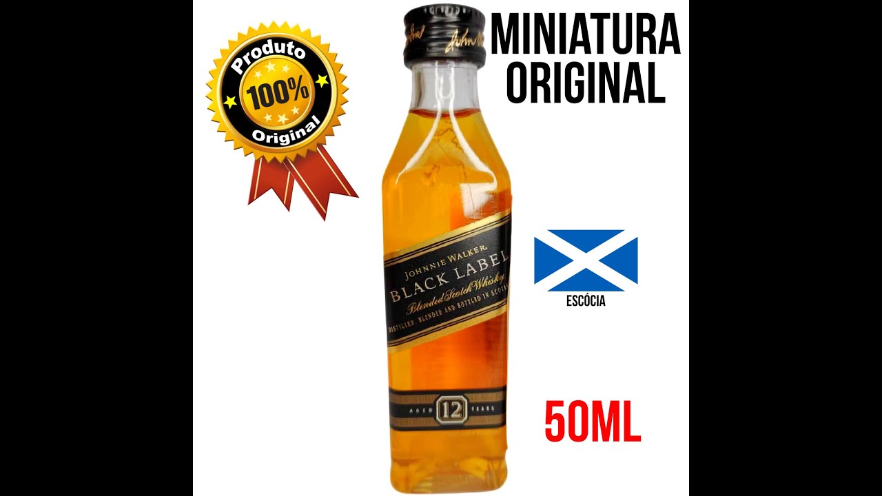 🍸Mini Johnie Walker Black Label Miniatura 50ml - YouTube