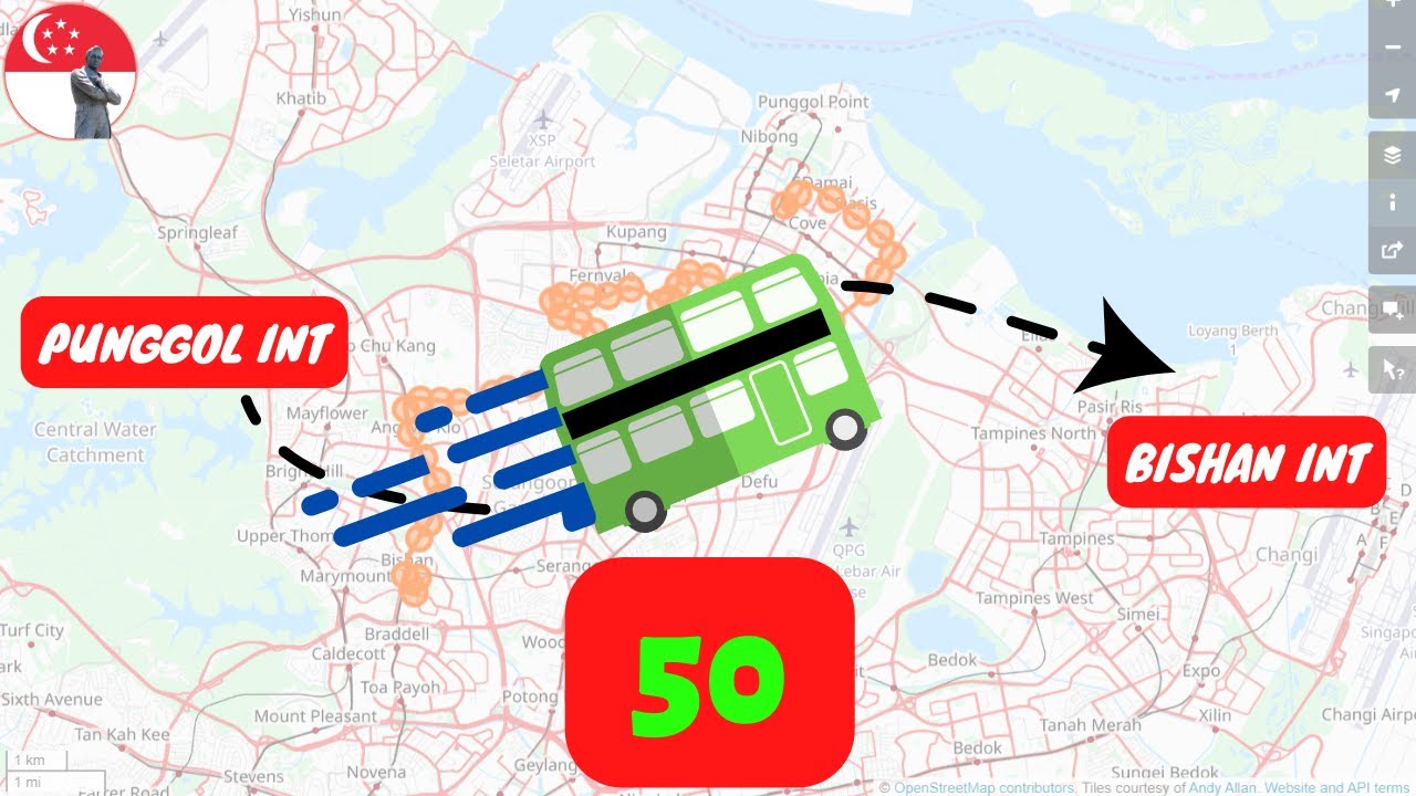 Time Lapse Singapore Bus Route 50 from Punggol Int to Bishan Int - YouTube