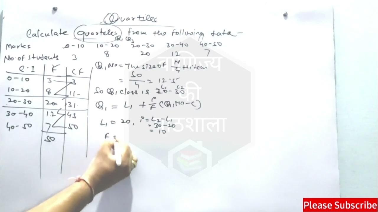 Quartiles | Continuous Series /Class Interval| Statistics | Q1 &Q3|How to find out Quartiles ...