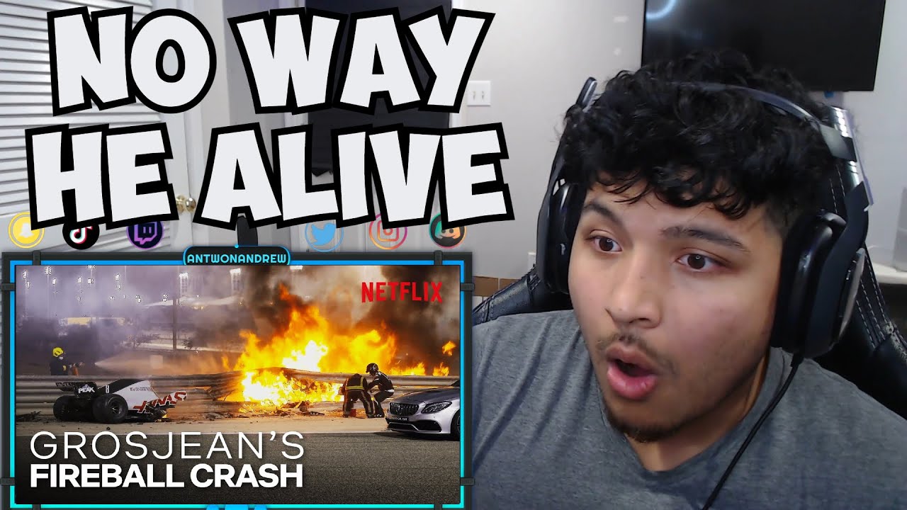 SOCCER FAN Reacts to Grosjean's Insane Fireball Crash | Formula 1 - YouTube