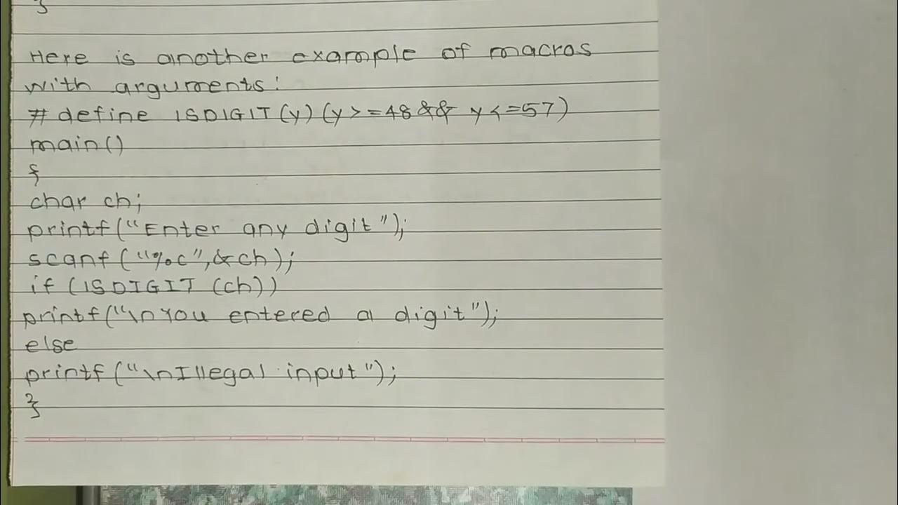 # video 111 # C programming(*macros with arguments*) - YouTube