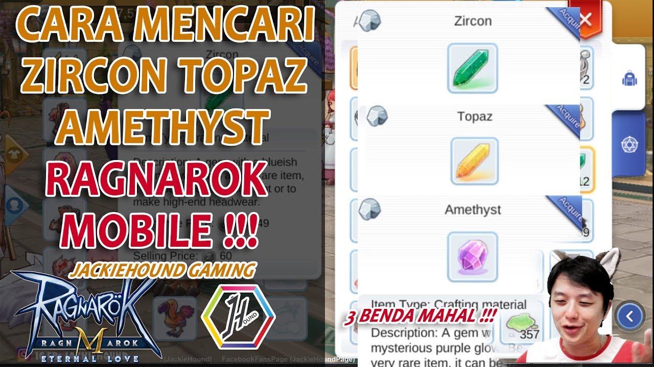 Cara cari ZIRCON TOPAS AMETHYST dengan mudah Ragnarok Eternal Love ...