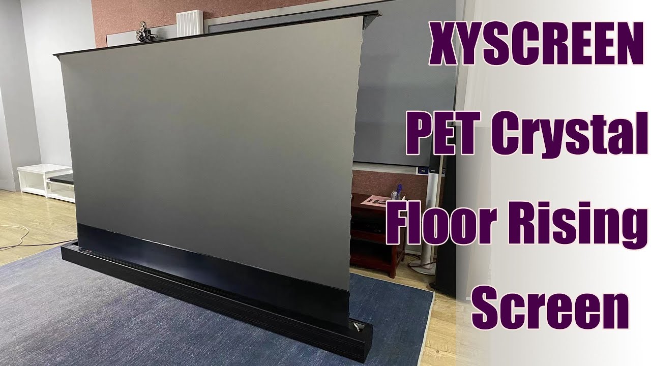 xyscreen EDL90 motorized floor rising pet crystal alr projection screen ...