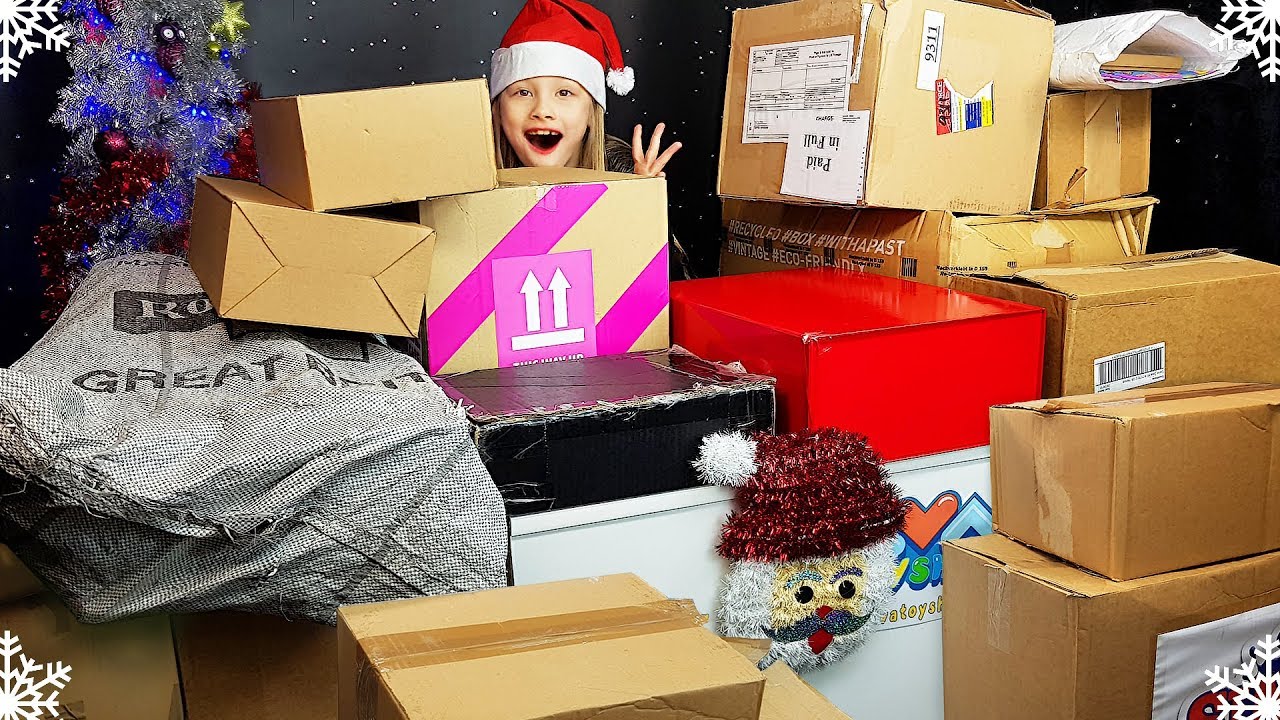 Boxes full of Christmas presents ideas for presents - YouTube