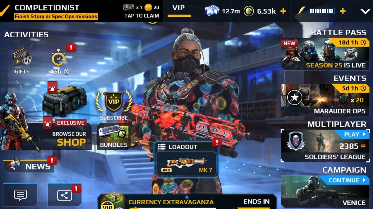 Modern Combat 5 Kanata armor (daily rewards) - YouTube